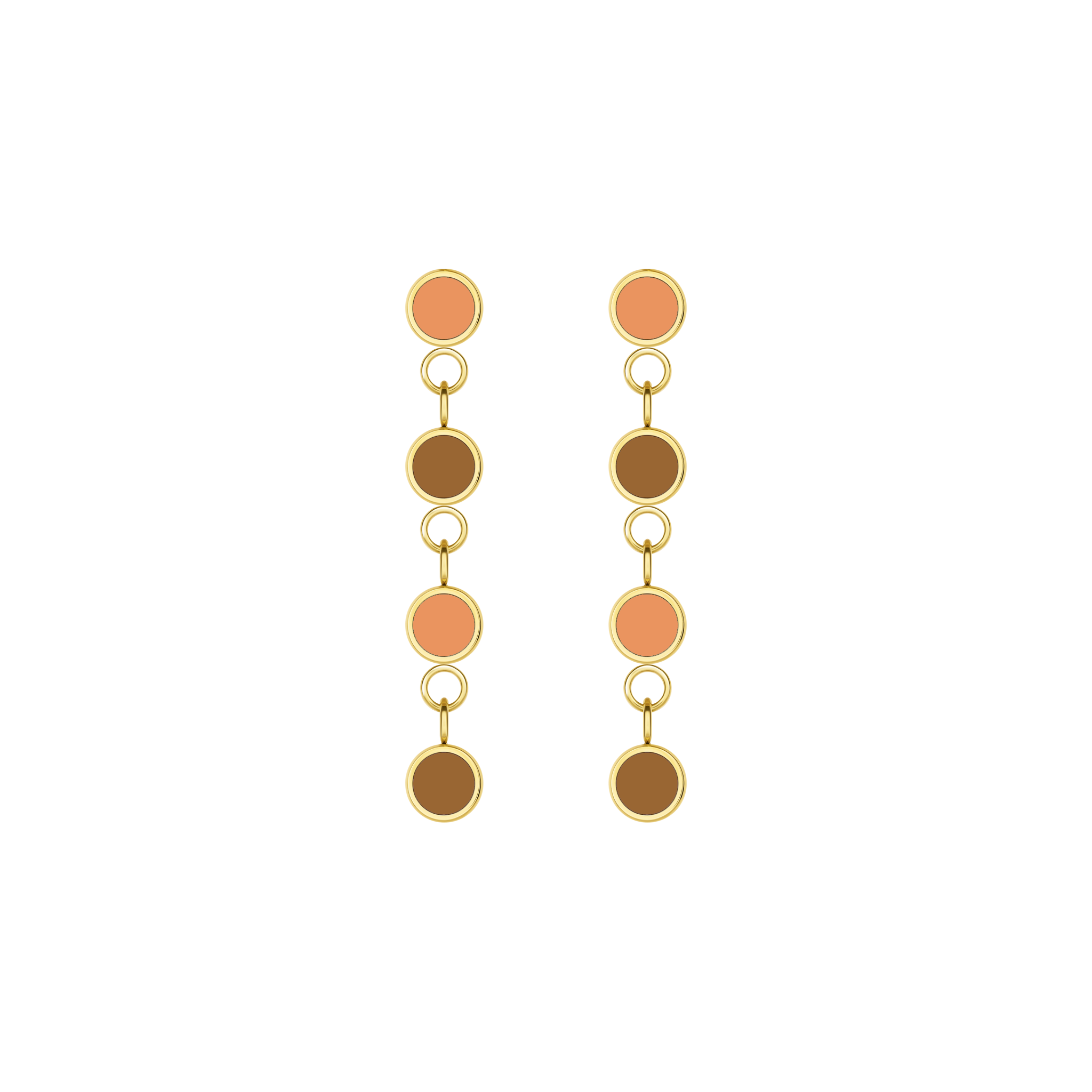 NEW WAVE CASCADE 4 APRICOT CRUSH AND NUTSHELL CHIPS EARRING