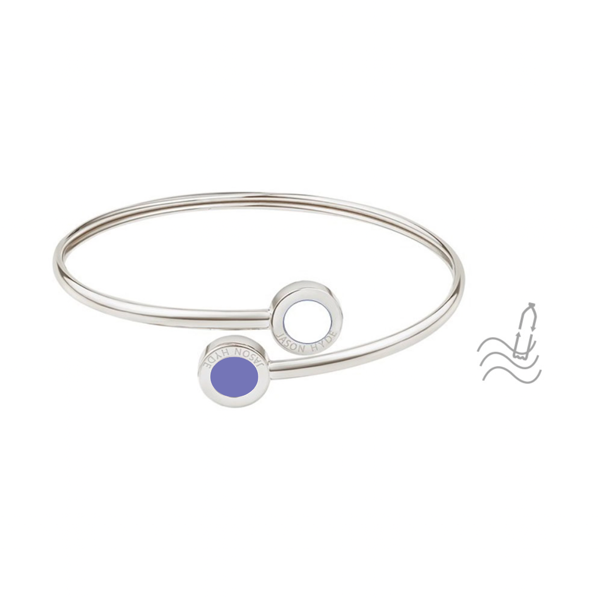 OCEAN PERSIAN BLUE AND WHITE CHIPS BANGLE