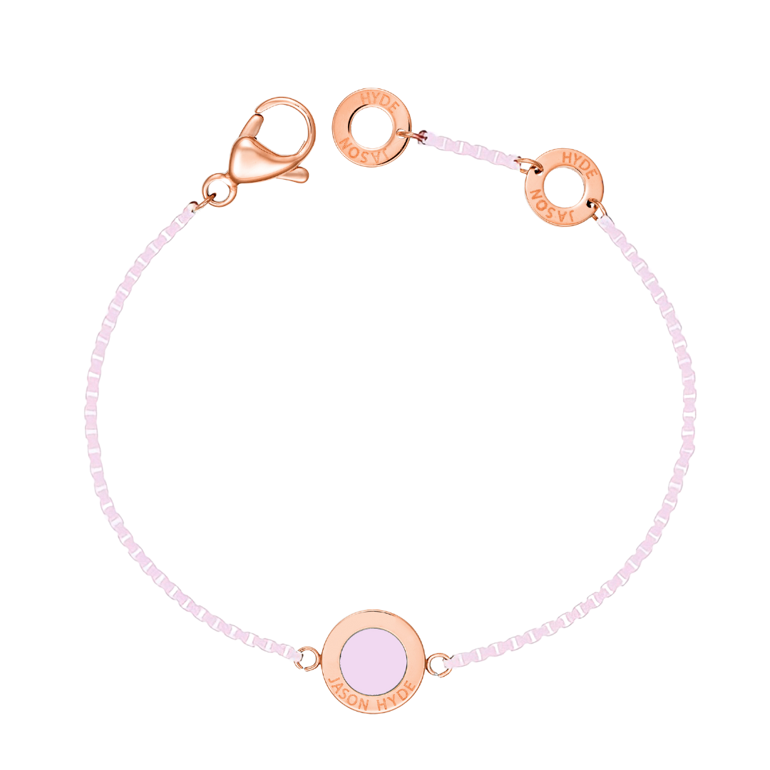 OCEAN LIGHT PINK CHAIN LIGHT PINK CHIP BRACELET