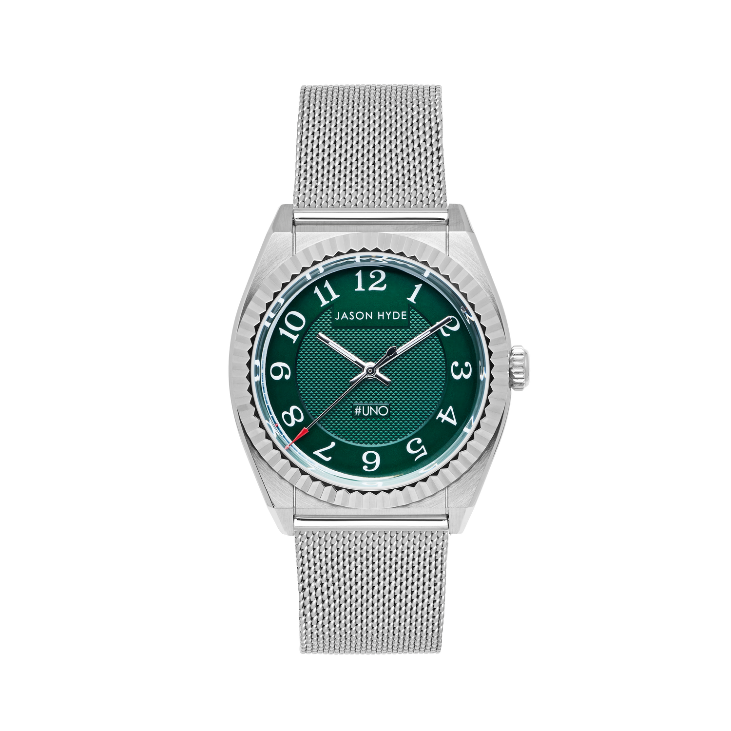 #UNO - 40MM WATCH GREEN DIAL - MESH STRAP