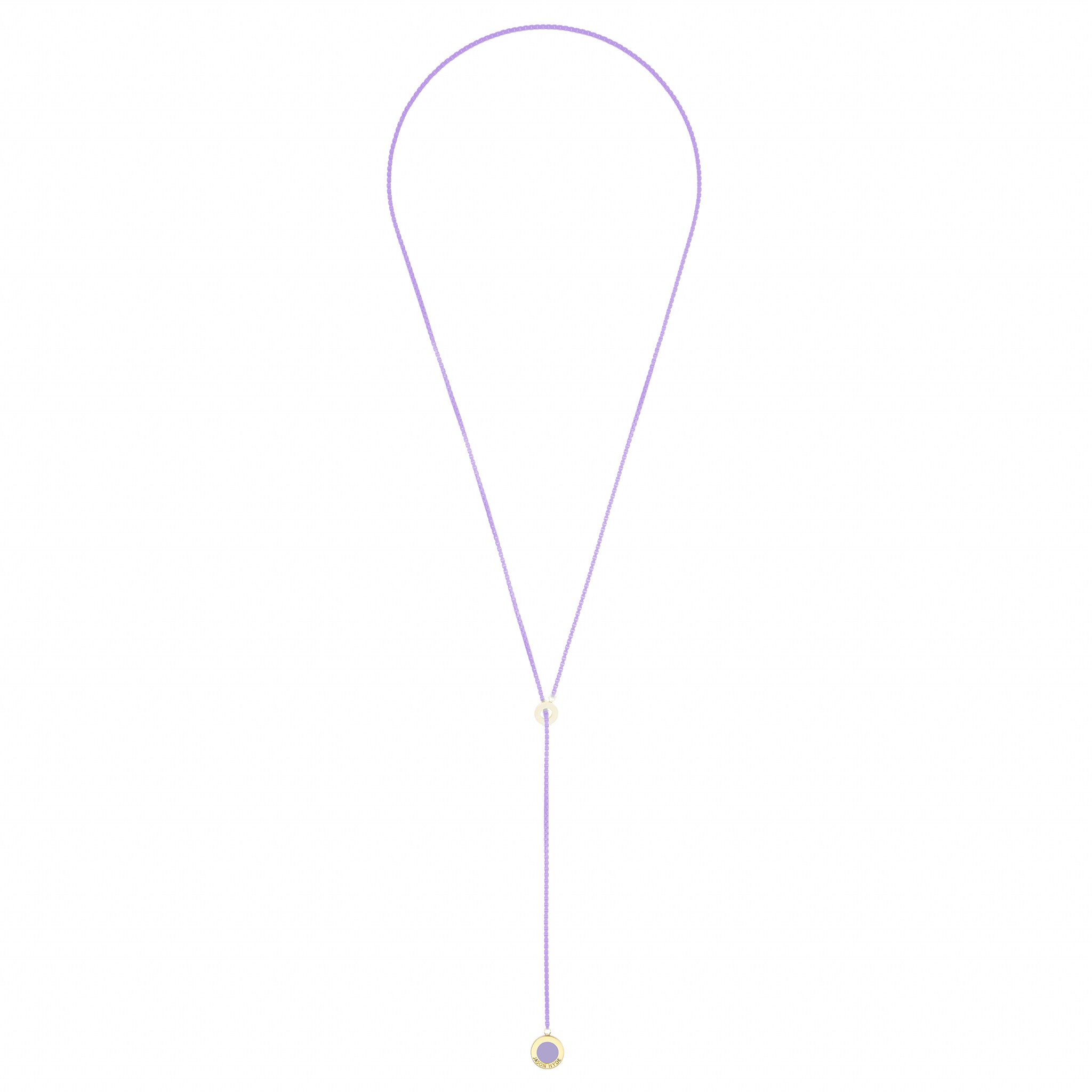 OCEAN LAVENDER CHAIN WITH LAVENDER CHIP LARIAT