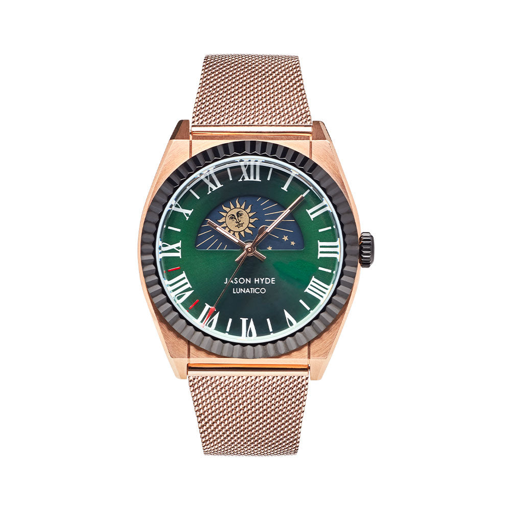 LUNATICO | 40 MM WATCH GREEN DIAL - MESH STRAP