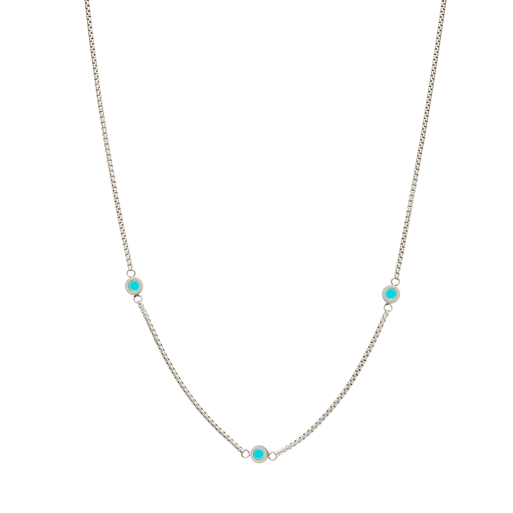NEW WAVE TURQUOISE 3 CHIPS NECKLACE